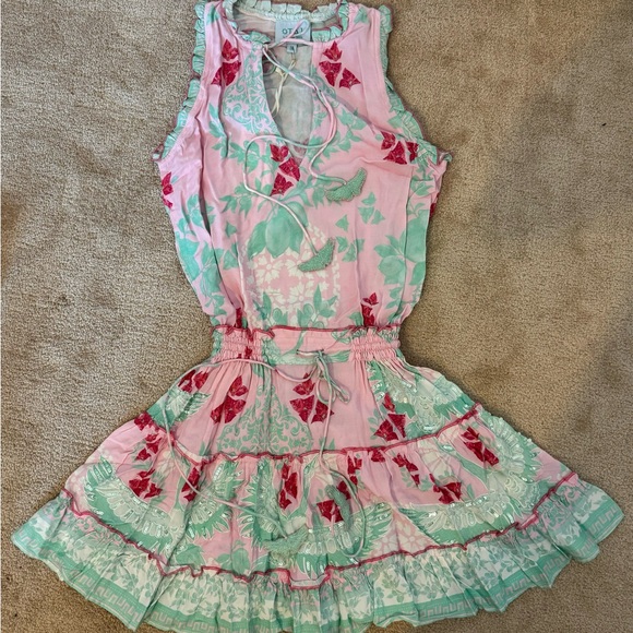 Taj by Sabrina | Dresses | Nwt Taj By Sabrina Pink Floral Mini Dress Sz ...